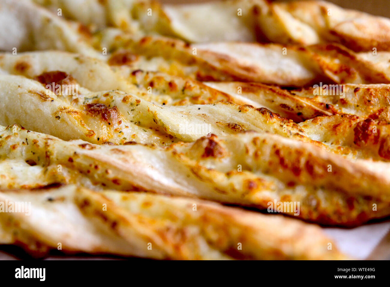 Cheesy Garlic Bread Sticks Stock Photo - Alamy
