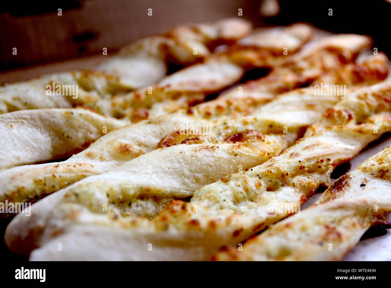 Cheesy Garlic Bread Sticks Stock Photo - Alamy
