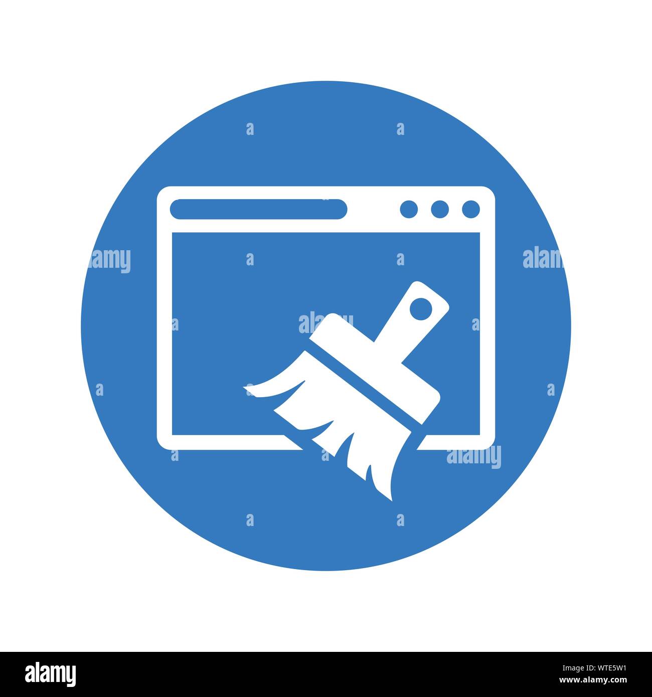 Browser cleaner, cleanup, broom icon Stock Vector Image & Art - Alamy