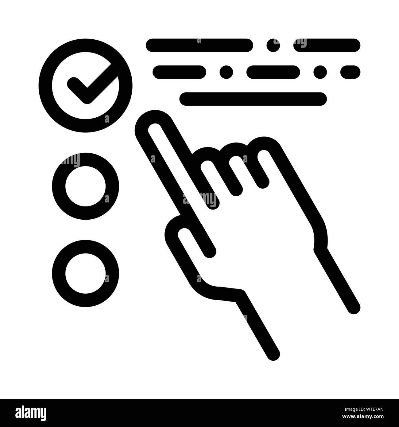 Check list hand Black and White Stock Photos & Images - Alamy