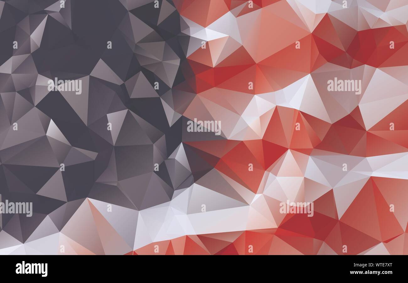 Abstract American Flag red and dark blue color gradient low poly low ...