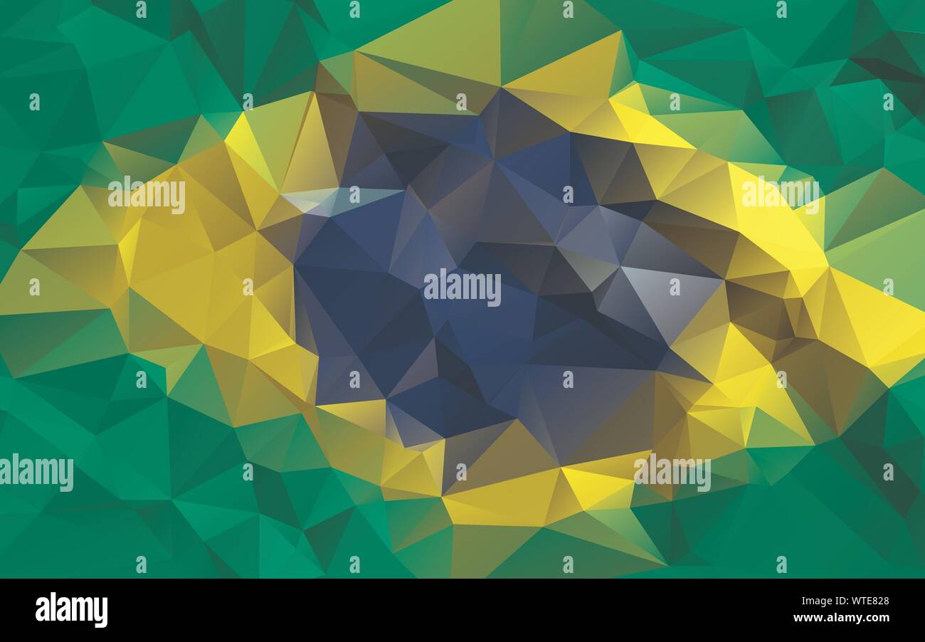Abstract geometric brazil flag Stock Vector Images - Alamy