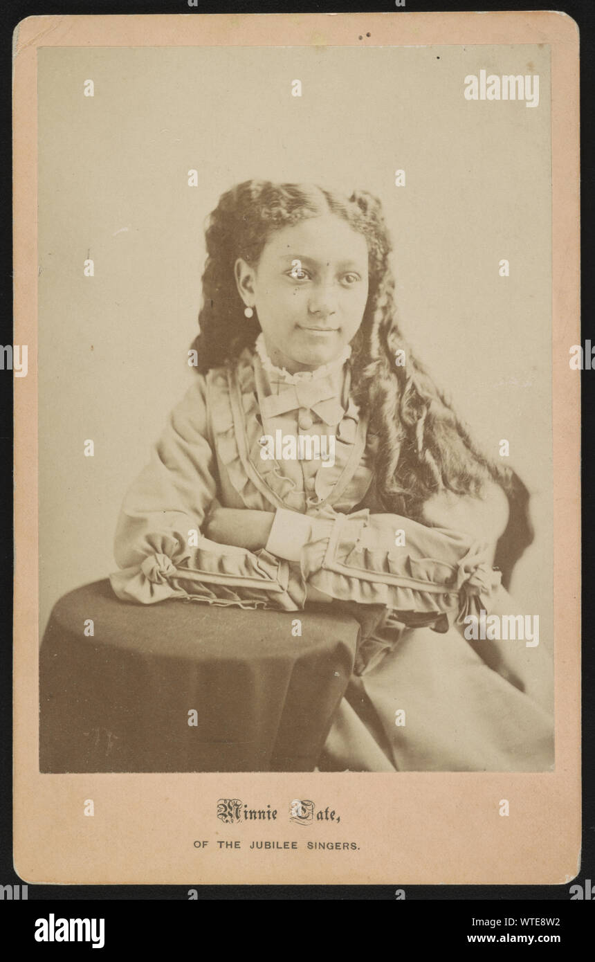 Minnie Tate, of the Jubilee singers / negative by Black Stock Photo - Alamy