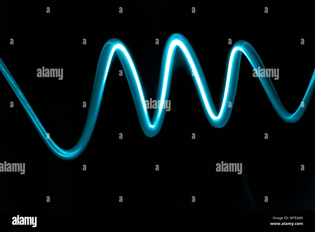 Dark blue neon background hi-res stock photography and images - Alamy