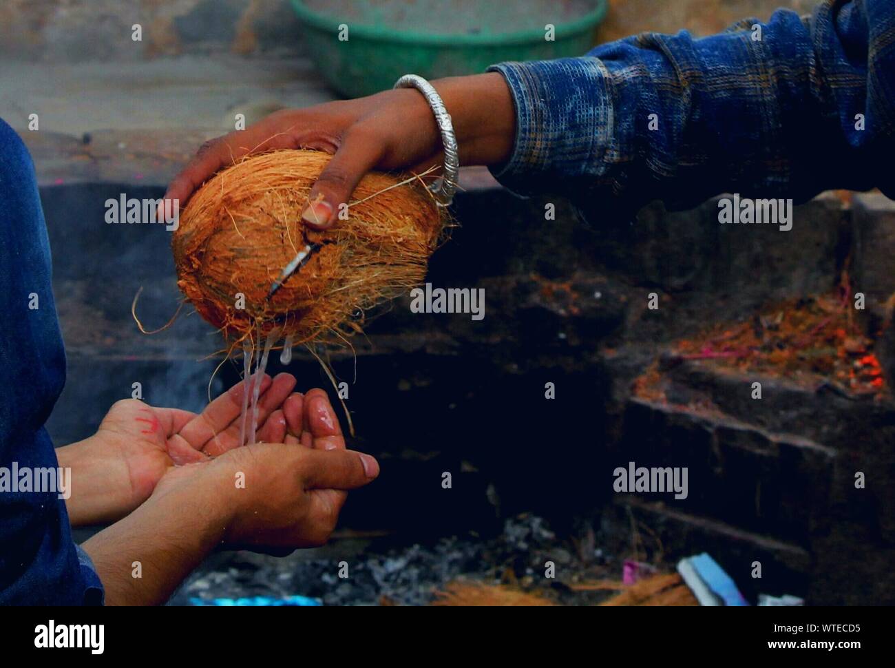 Coconut for worship hi-res stock photography and images - Alamy