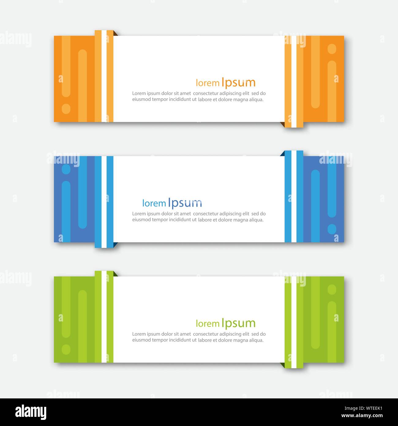 Set of abstract design banner template. Three different colors. Vector ...