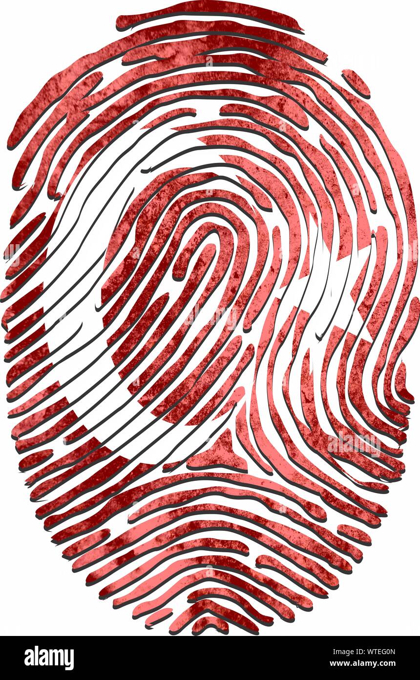 fingerprint, fingerprints at the national flag colors of Stock Photo ...