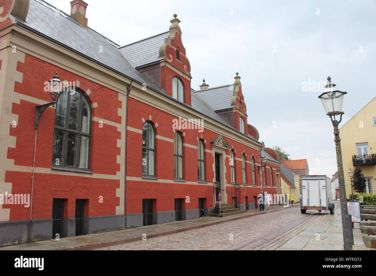 RIBE, DENMARK, 12 JULY 2019: Colorful exterior view of the historic Art ...