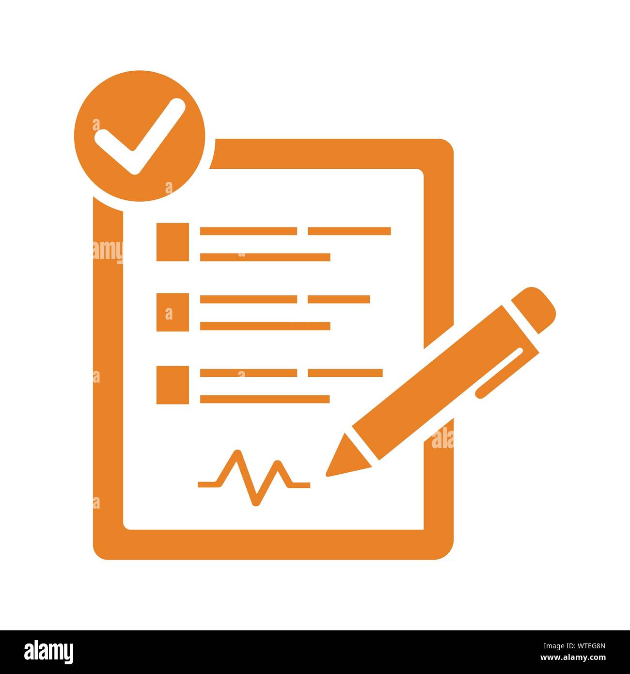Contract icon Stock Vector Images - Alamy