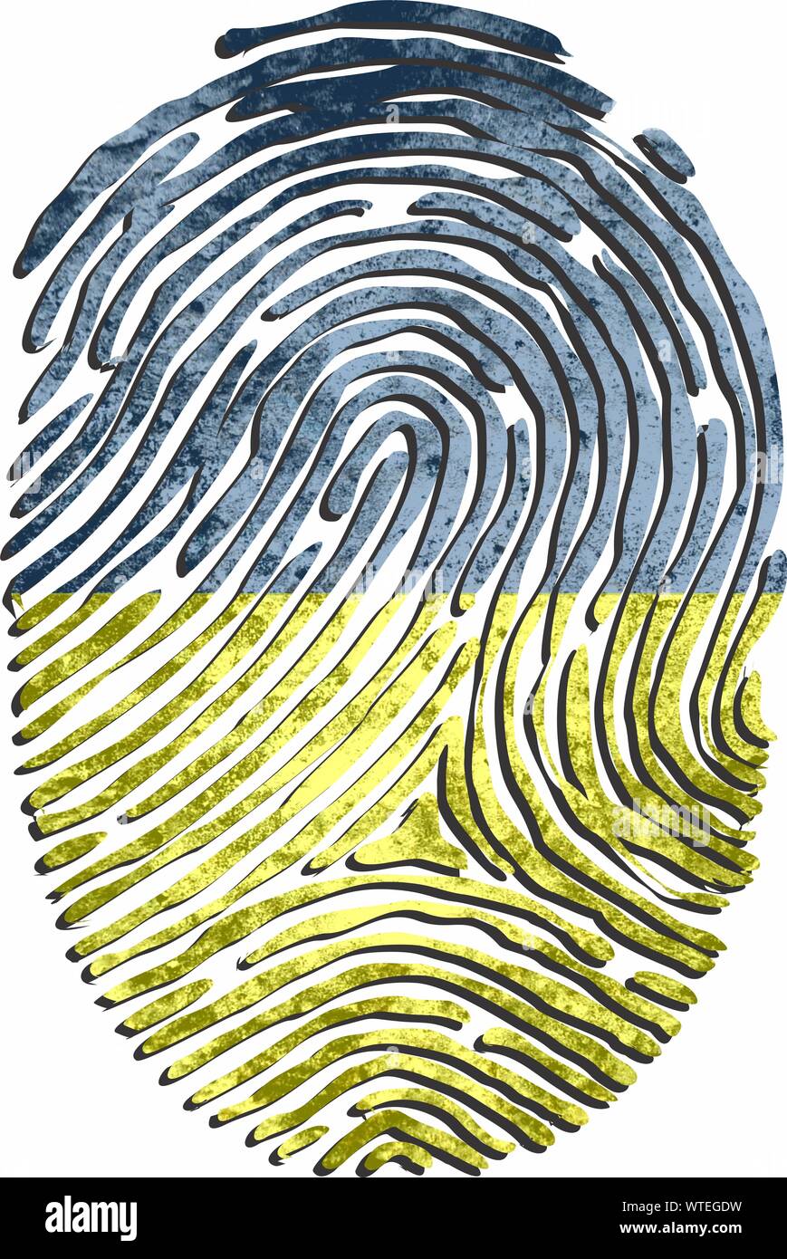 fingerprint, fingerprints at the national flag colors of Stock Photo ...