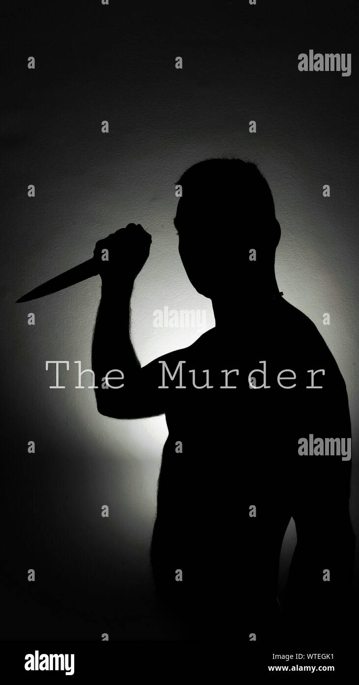 Man holding knife silhouette hi-res stock photography and images - Alamy