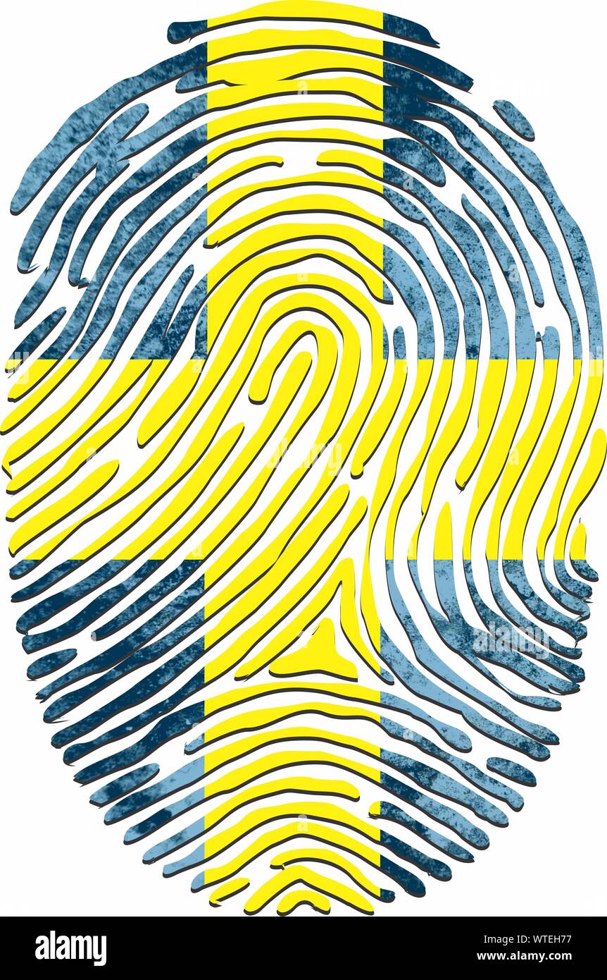fingerprint, fingerprints at the national flag colors of Stock Photo ...