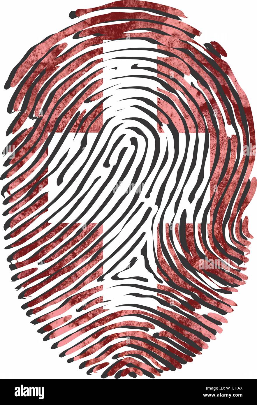 fingerprint, fingerprints at the national flag colors of Stock Photo ...