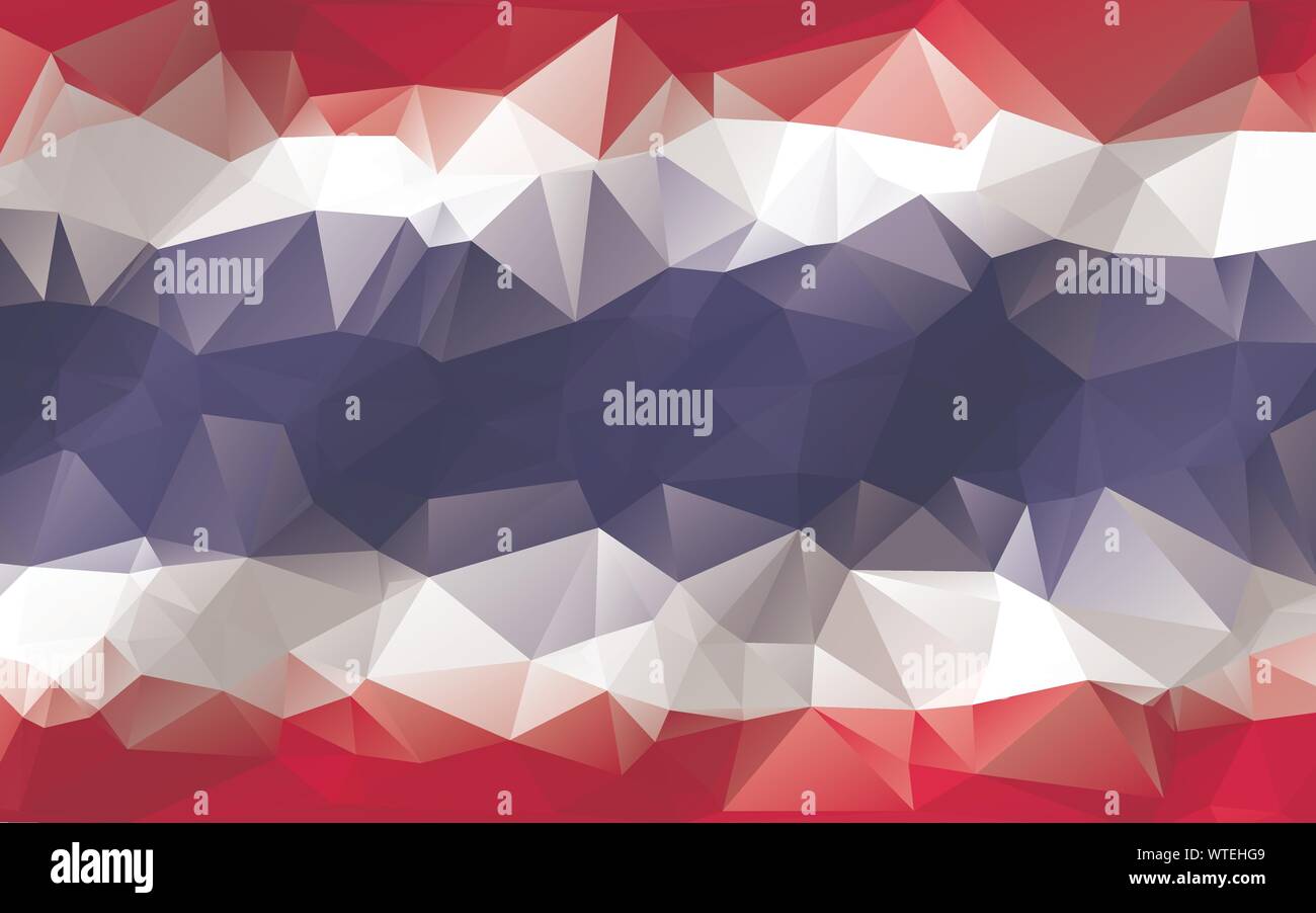 Low polygon abstract low poly Flag of Thailand vector background Stock ...