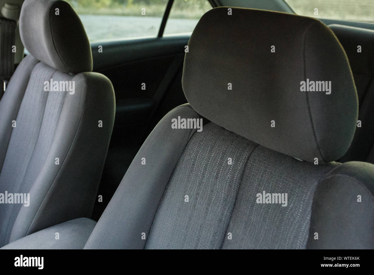 Car interior, part of front seats, close Stock Photo - Alamy