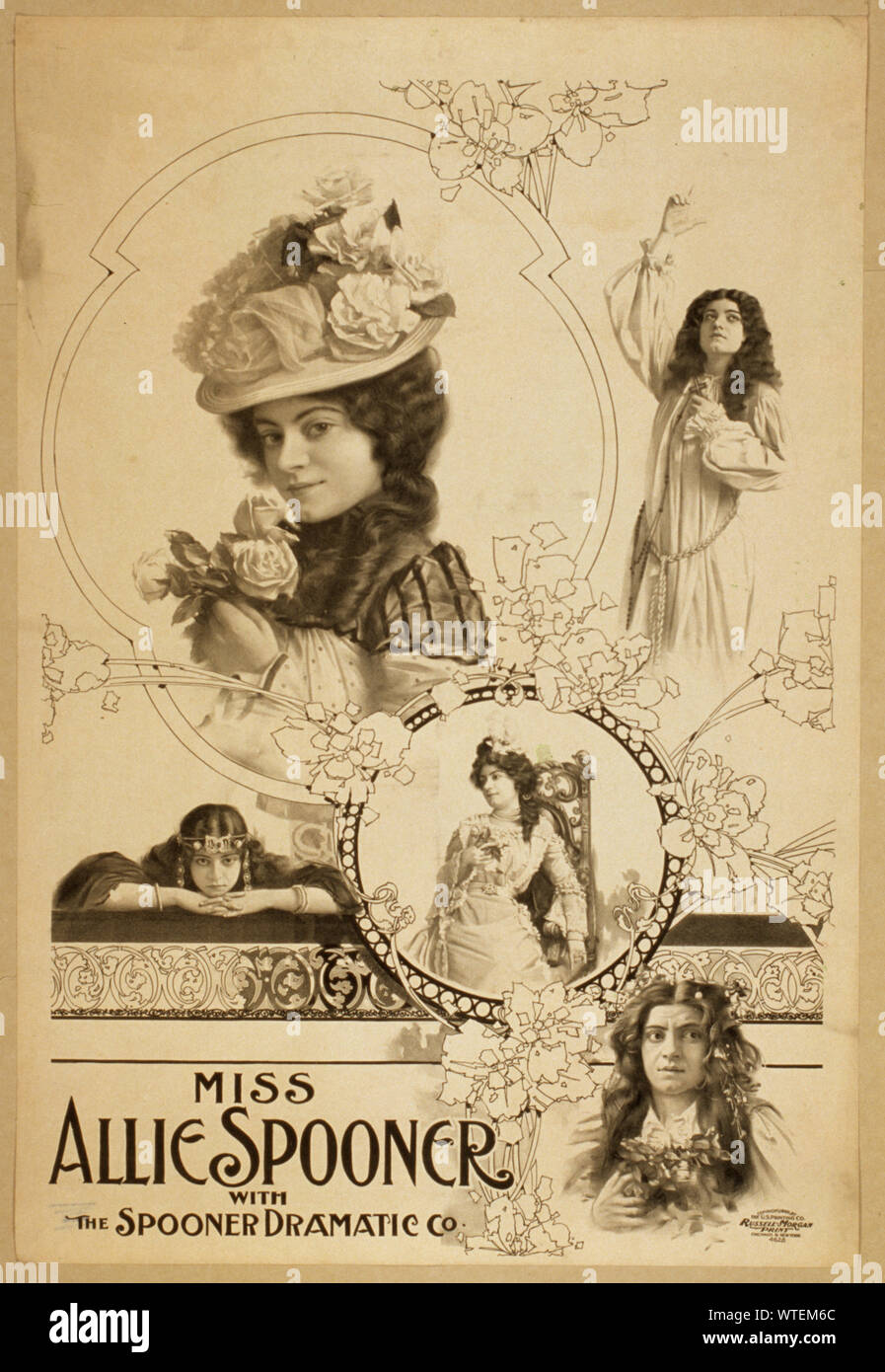 Miss Allie Spooner with The Spooner Dramatic Co Stock Photo - Alamy