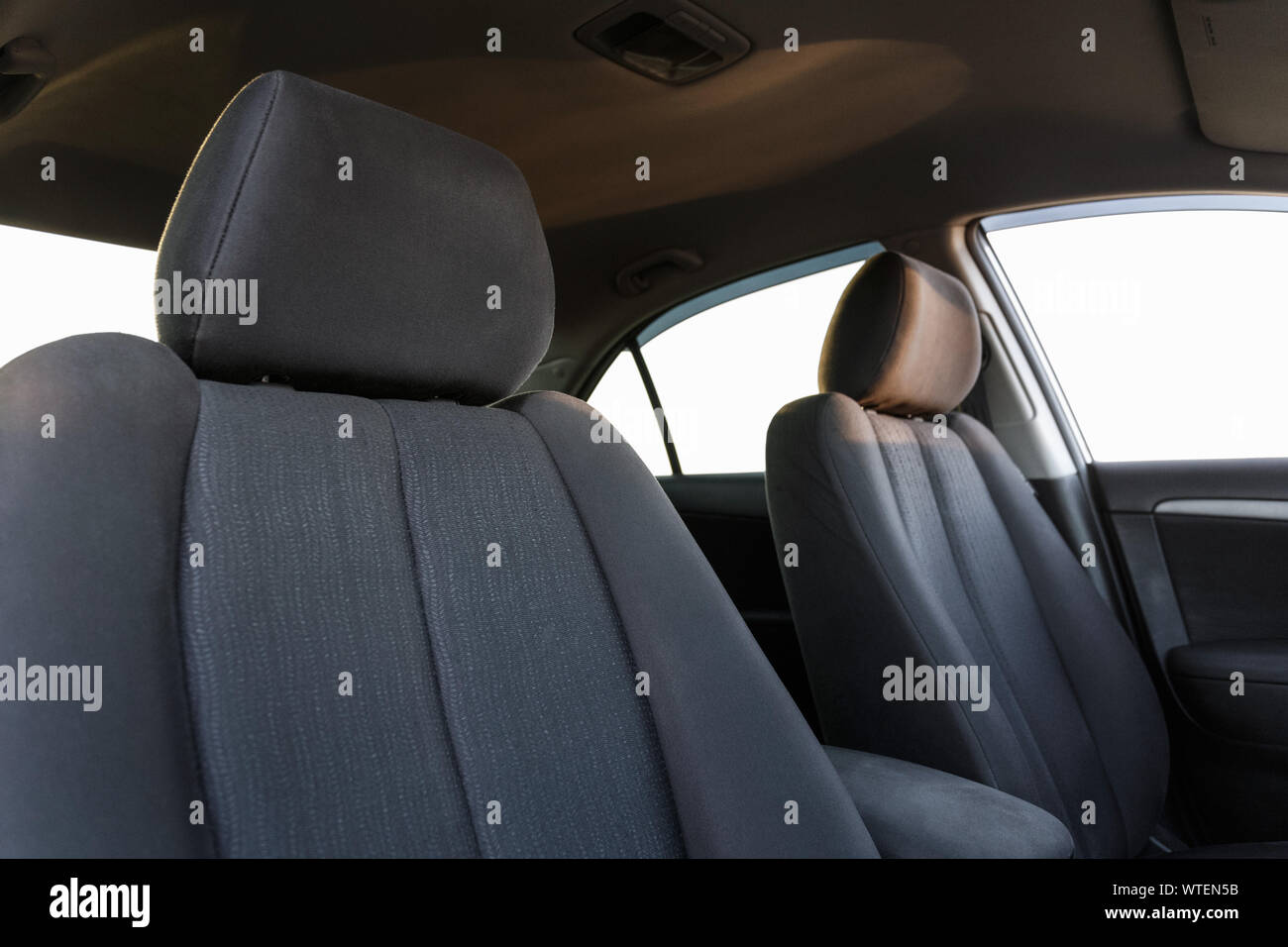Car interior, part of front seats, close Stock Photo - Alamy