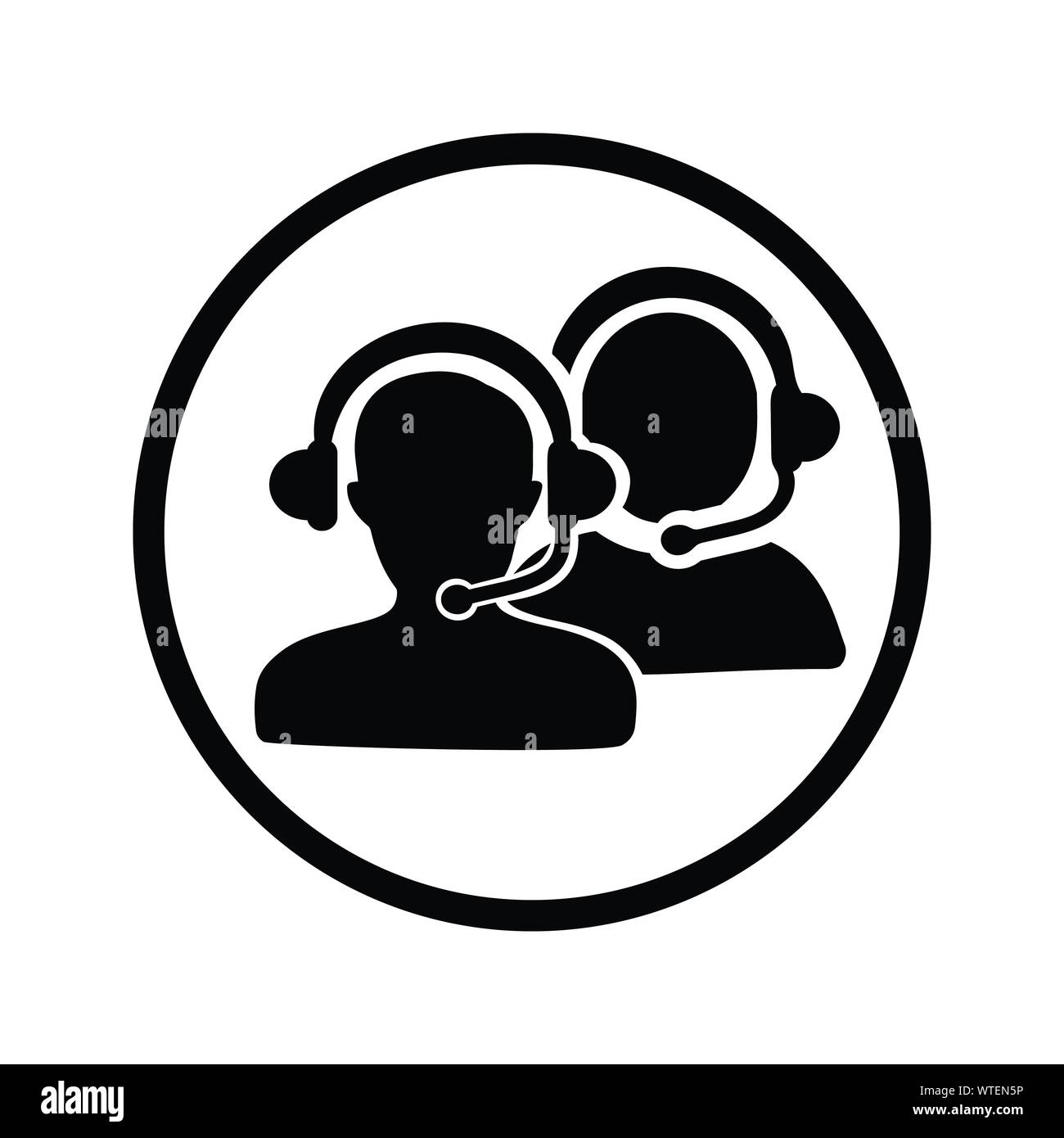 Customer Support Icon, call center Stock Vector Image & Art - Alamy