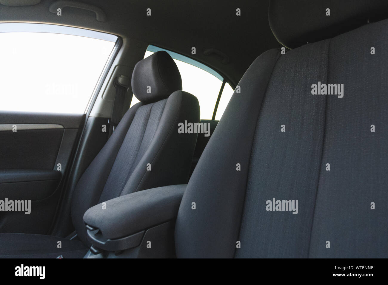Car interior, part of front seats, close Stock Photo - Alamy