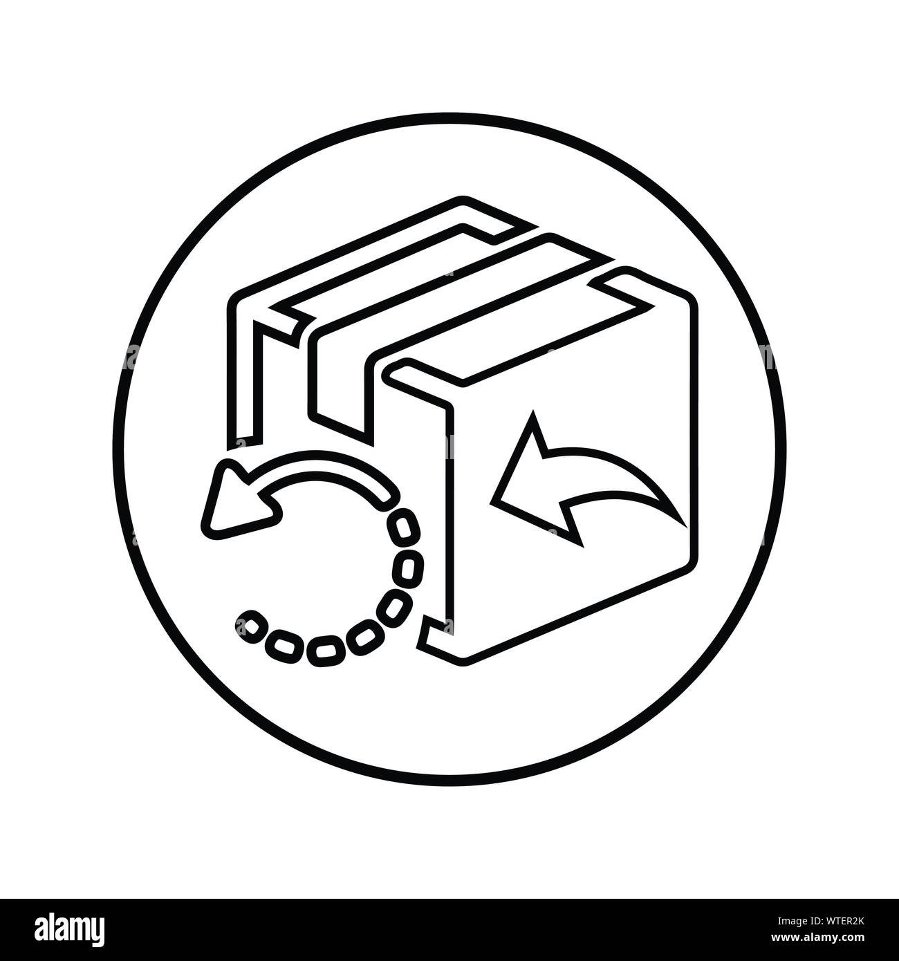 Return Icon, Send Back Icon Stock Vector Image & Art - Alamy