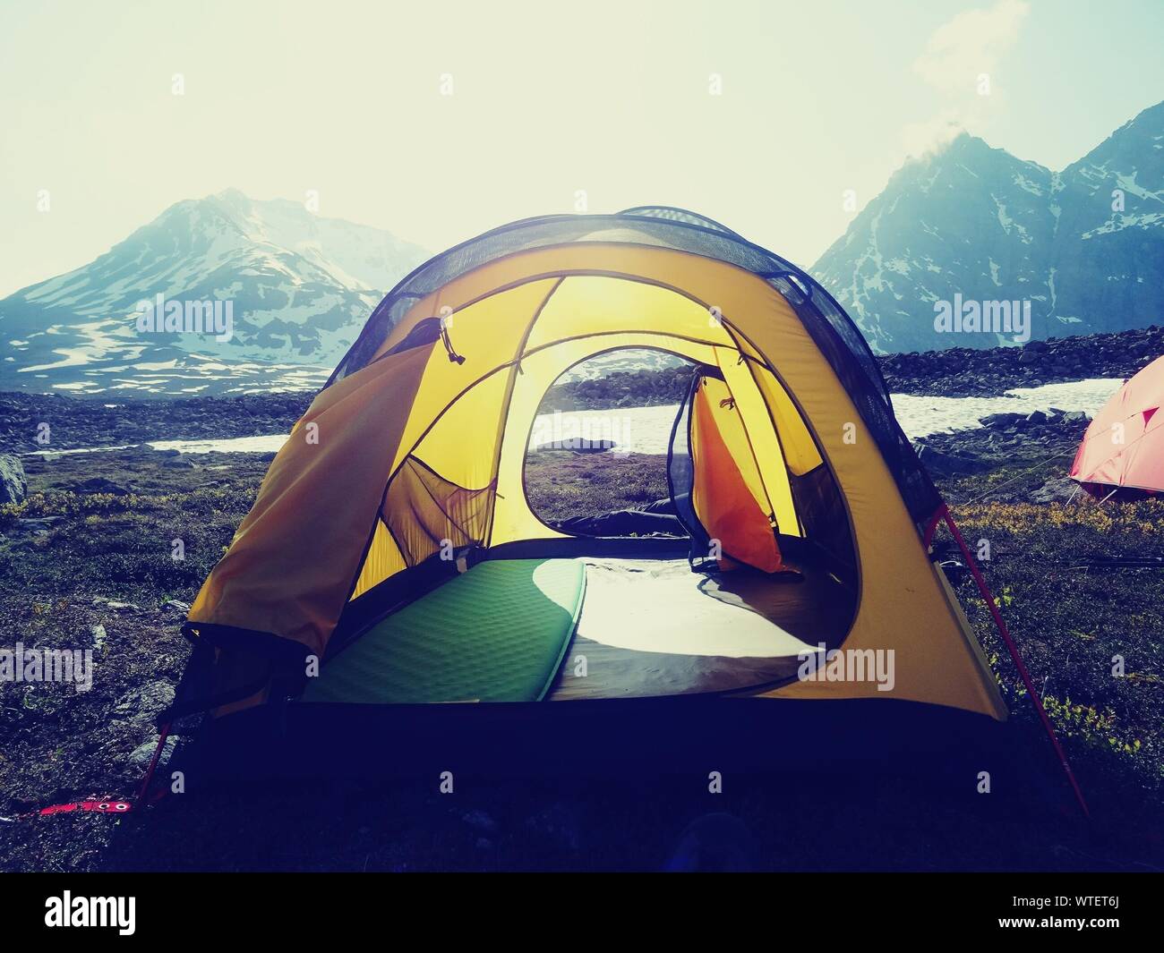 Empty camping tent hi-res stock photography and images - Alamy