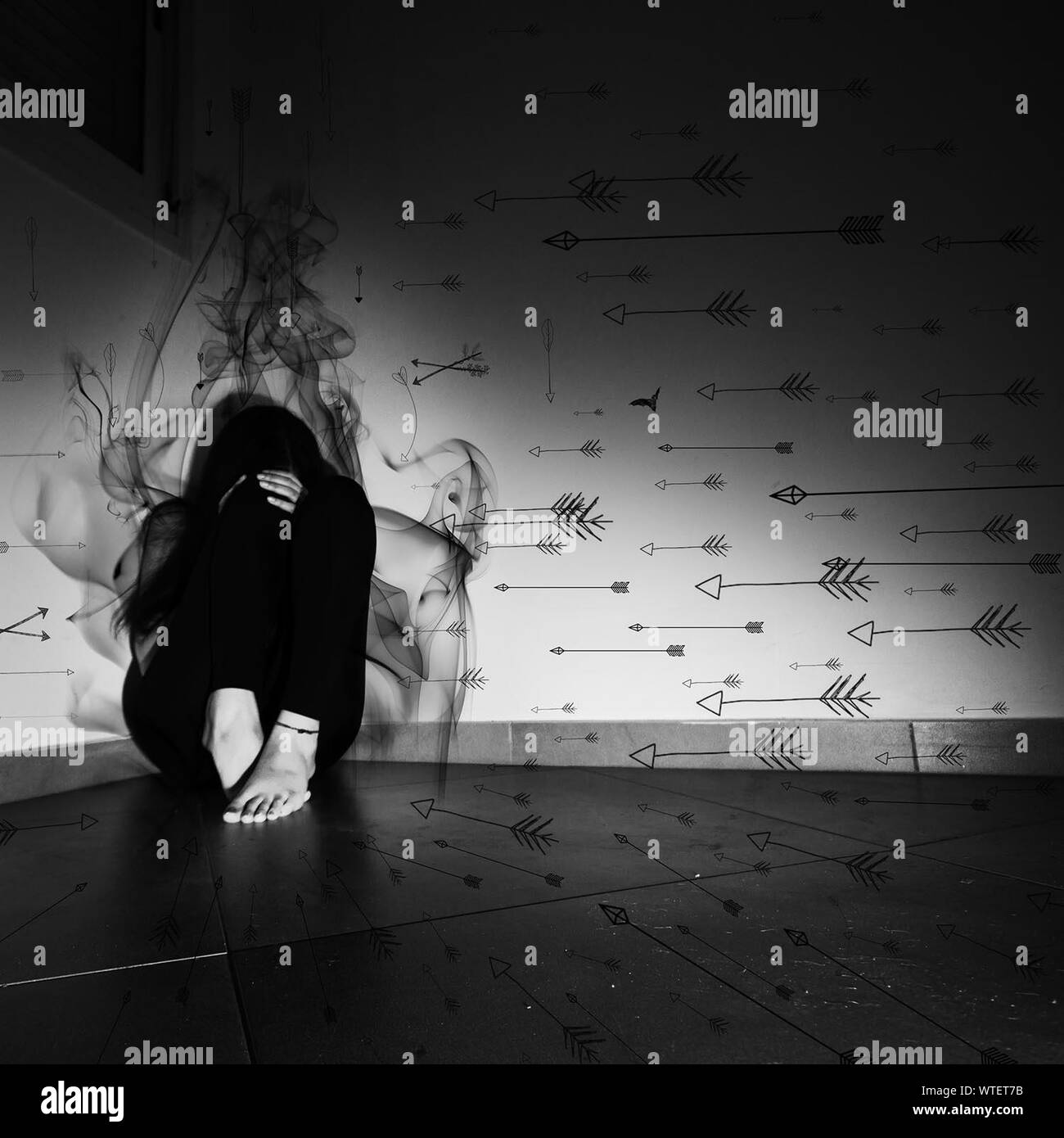 Woman In Corner Of Room High Resolution Stock Photography and Images ...