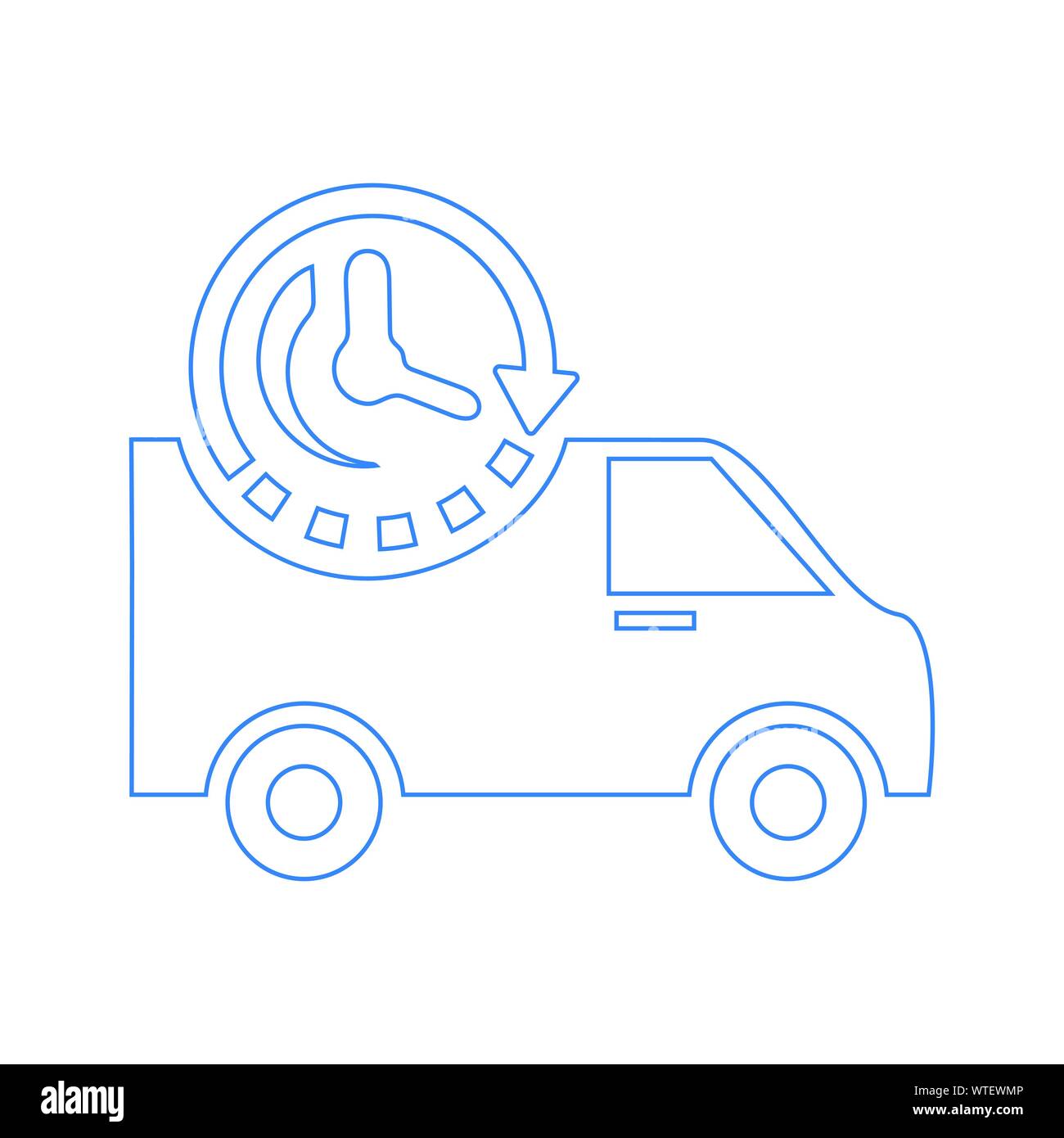 On-Time Delivery / Schedule Pickup Icon Stock Vector Image & Art - Alamy
