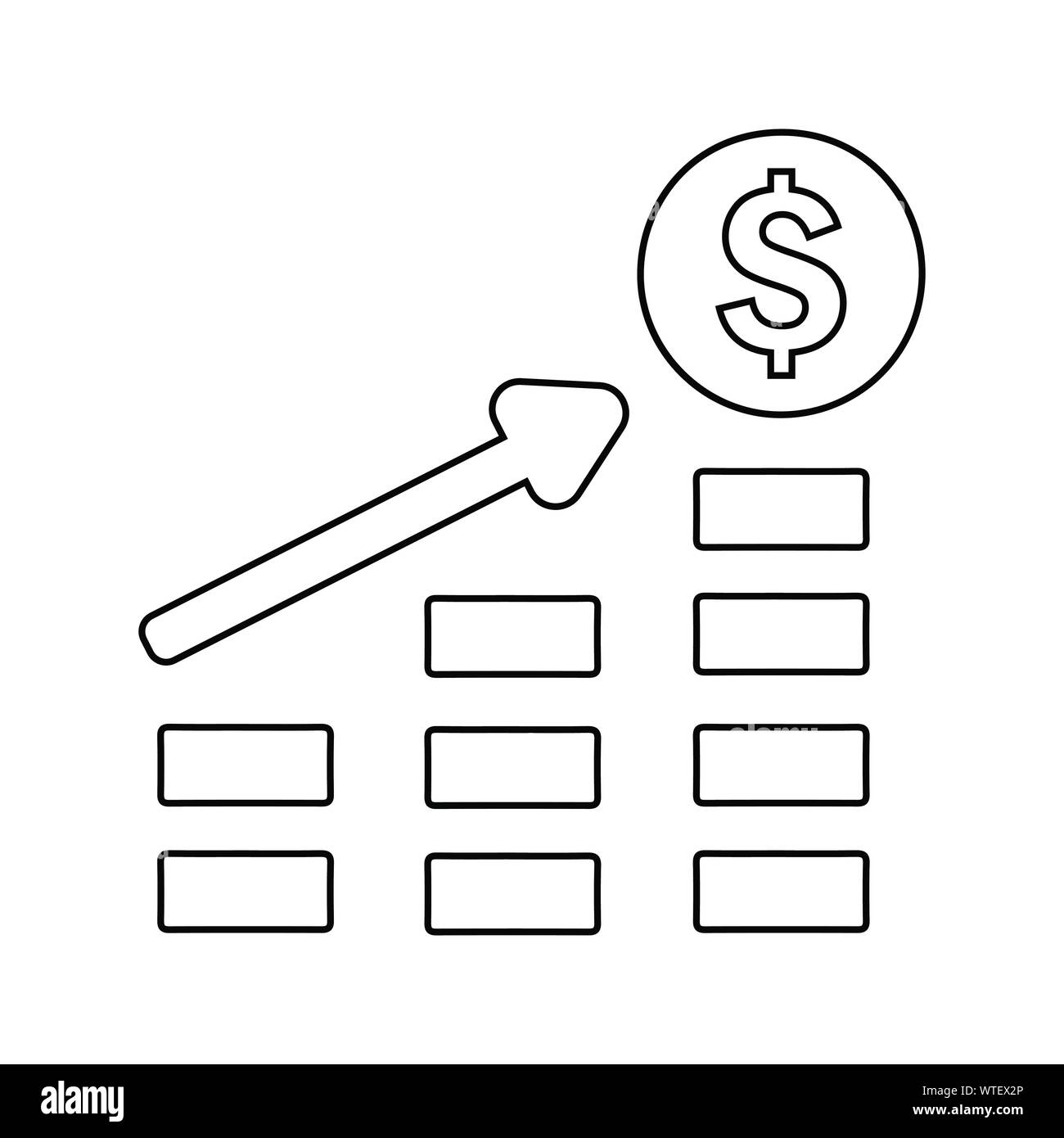 Profit, Earning, Sales Growth Icon Stock Vector Image & Art - Alamy