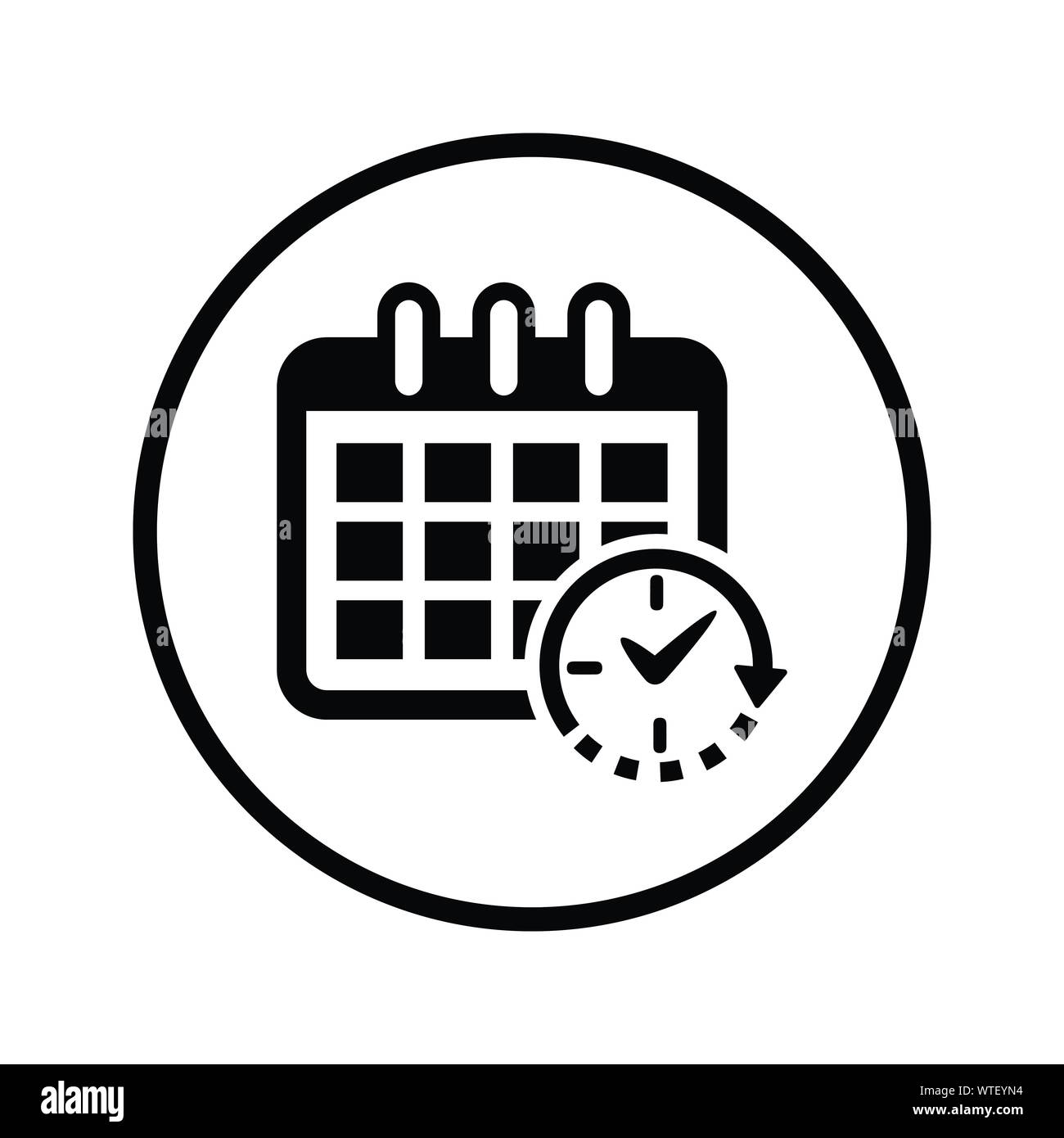 Schedule Icon, Calendar Icon Stock Vector Image & Art - Alamy