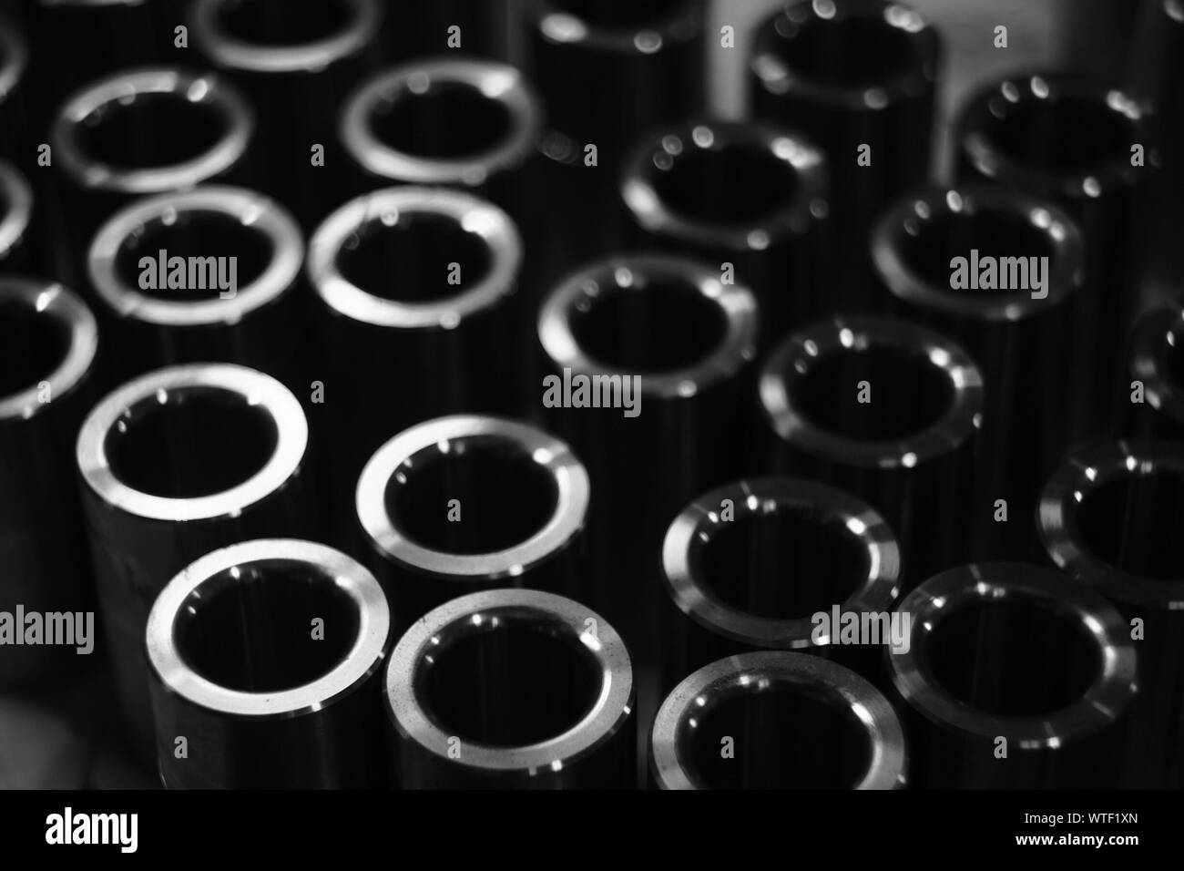 Stack of pipes Black and White Stock Photos & Images - Alamy