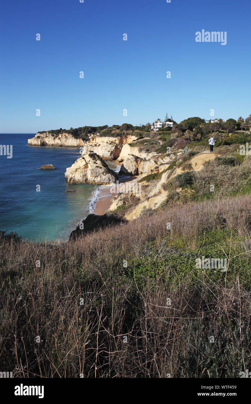 Coastal cliffs Armacao de Pera Algarve Portugal Stock Photo - Alamy
