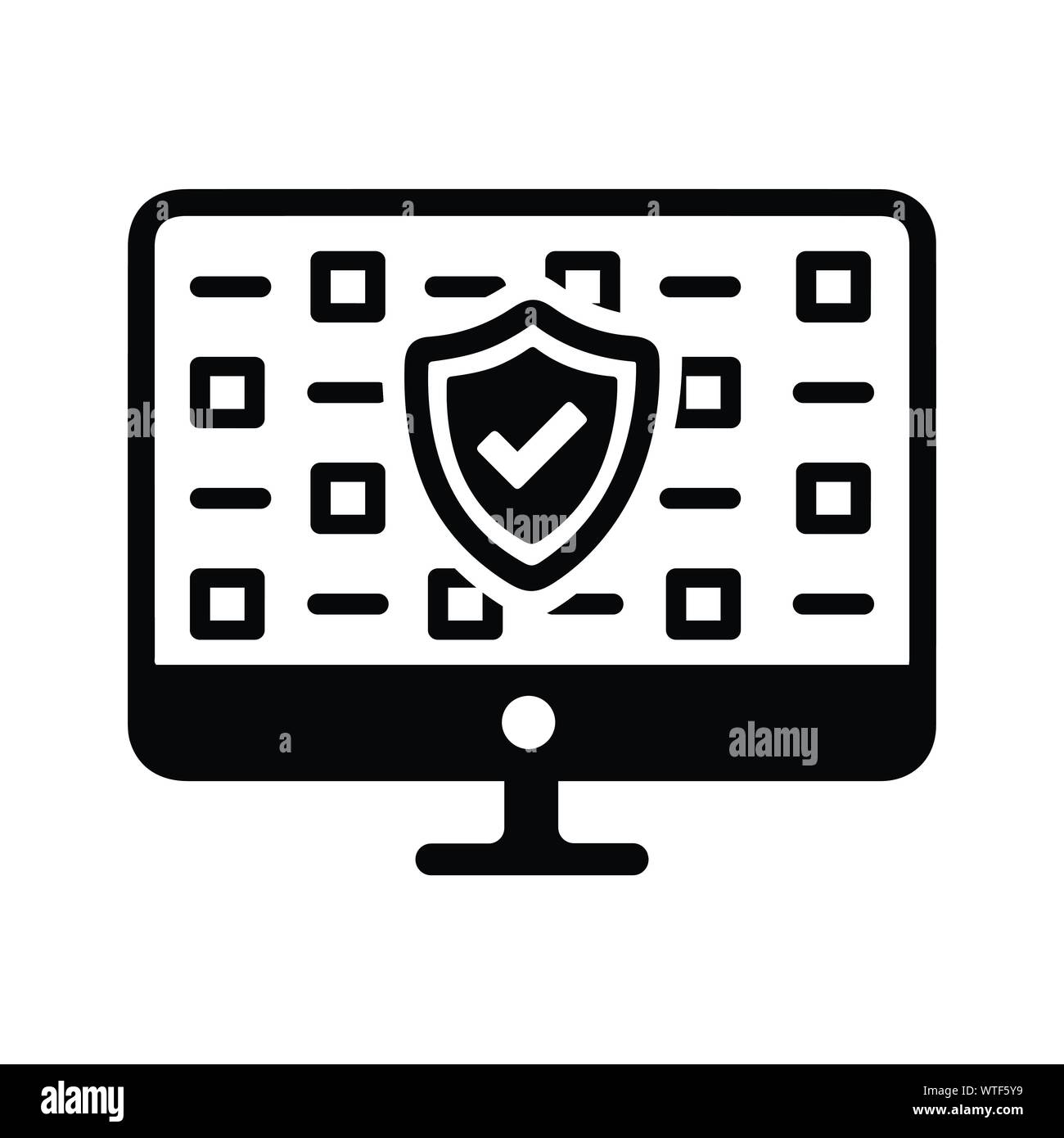 Data protection, Code, encryption, security icon Stock Vector Image ...