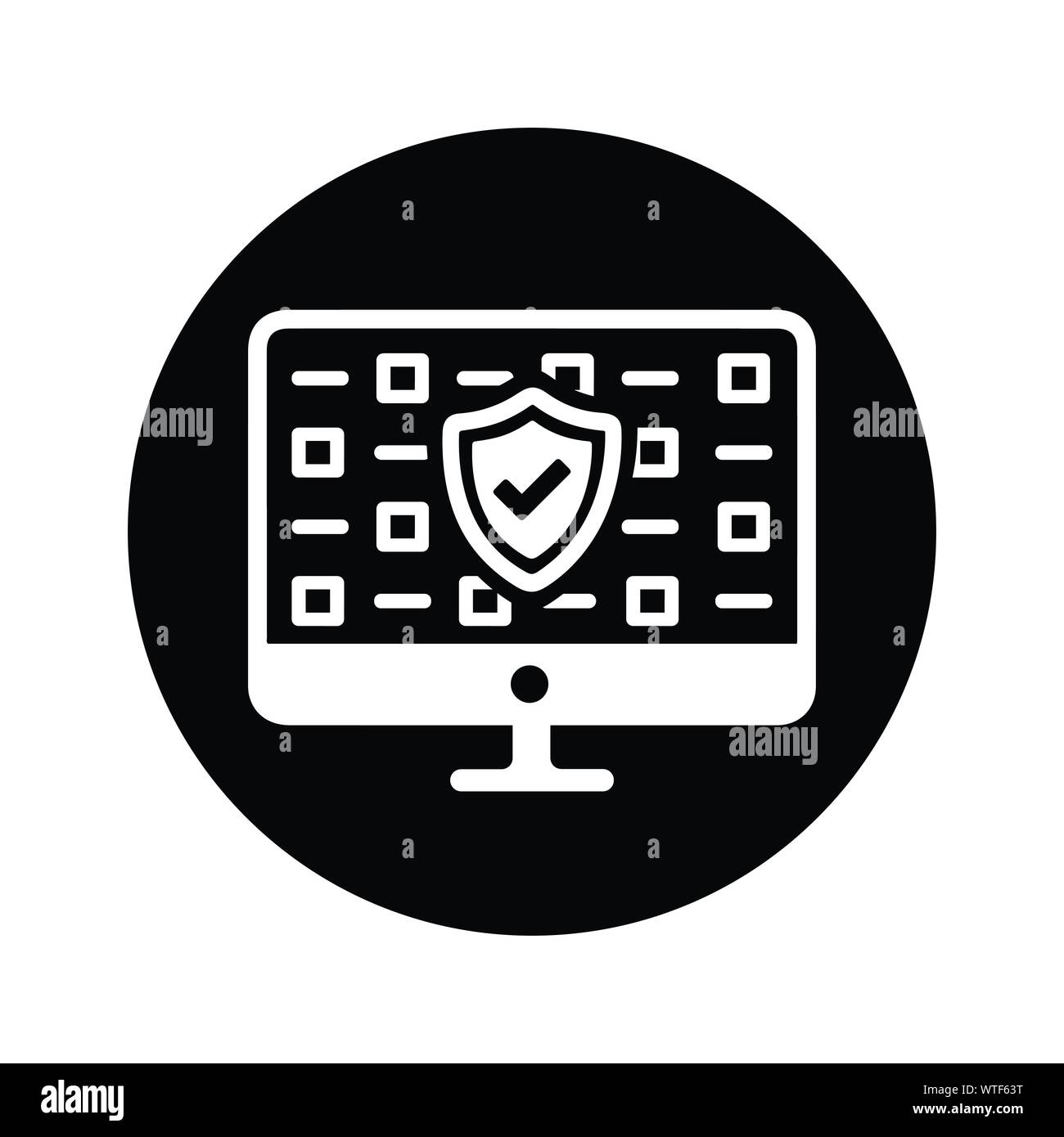 Data protection, Code, encryption, security icon Stock Vector Image ...