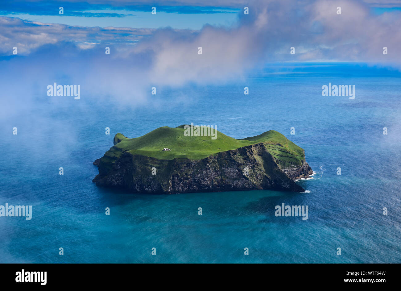 Aerial view of small Island in Iceland Stock Photo - Alamy