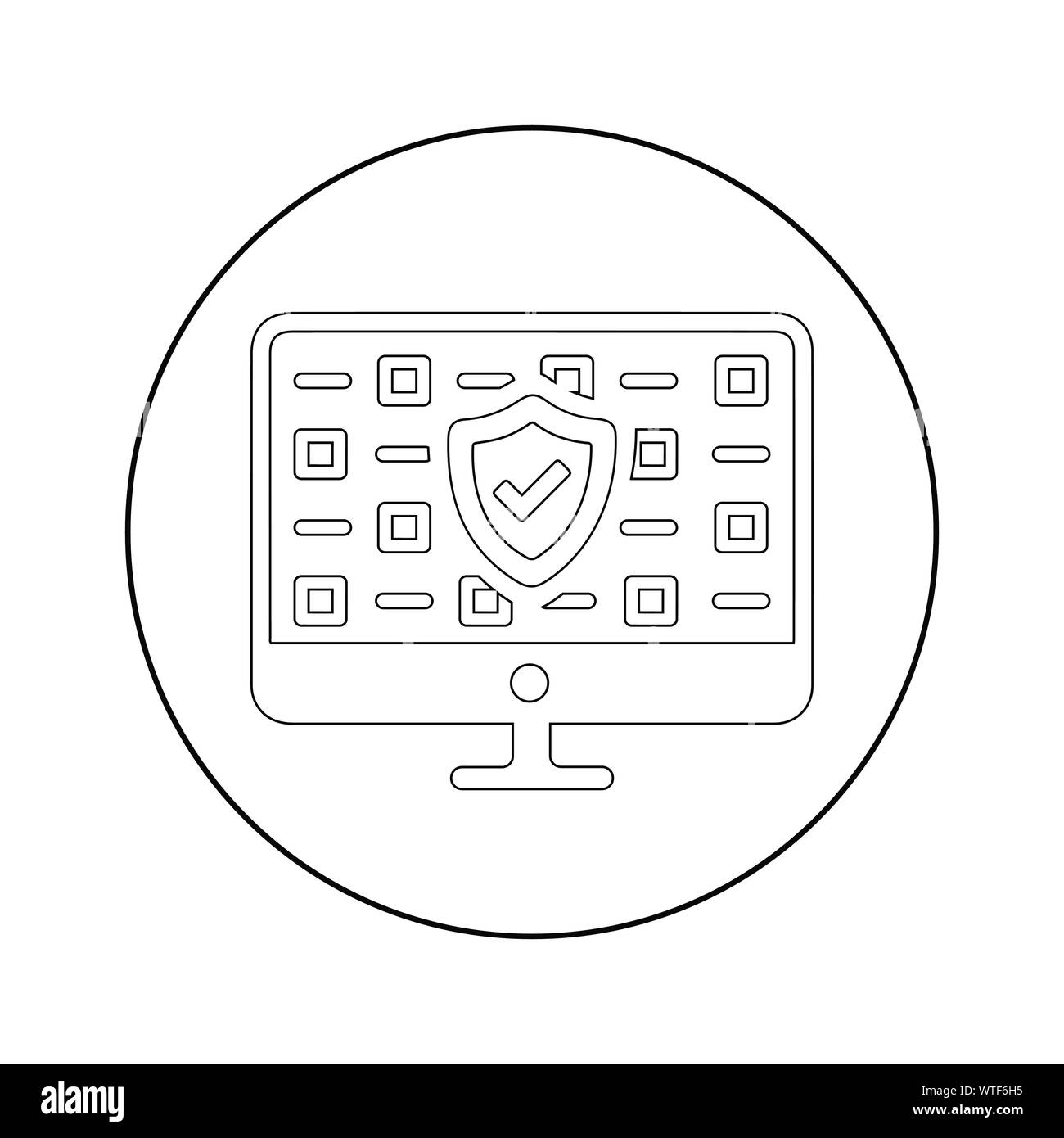 Data protection, Code, encryption, security icon Stock Vector Image ...