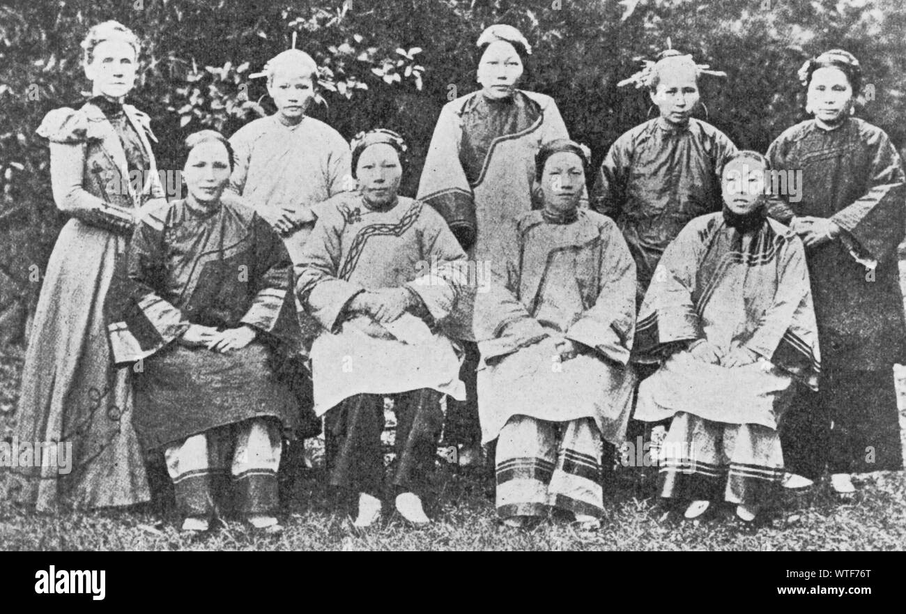 Miss Hartwell and bible women in the Foochow Mission Stock Photo - Alamy