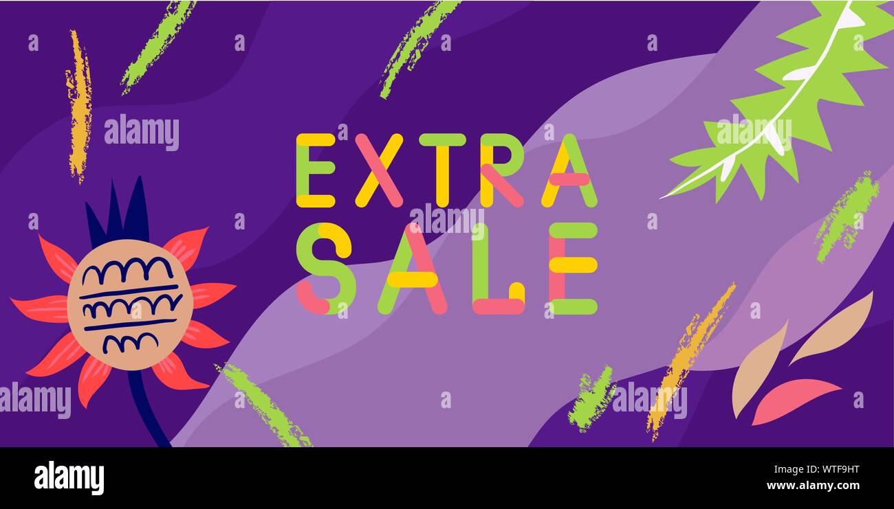 Abstract trendy illustration background media sale post, placard,flat ...