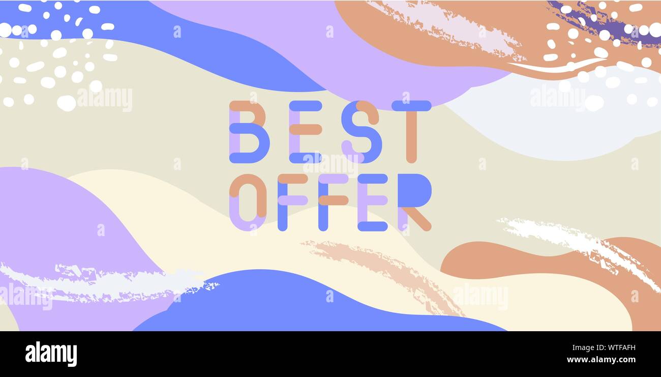 Abstract trendy illustration background media sale post, placard,flat ...