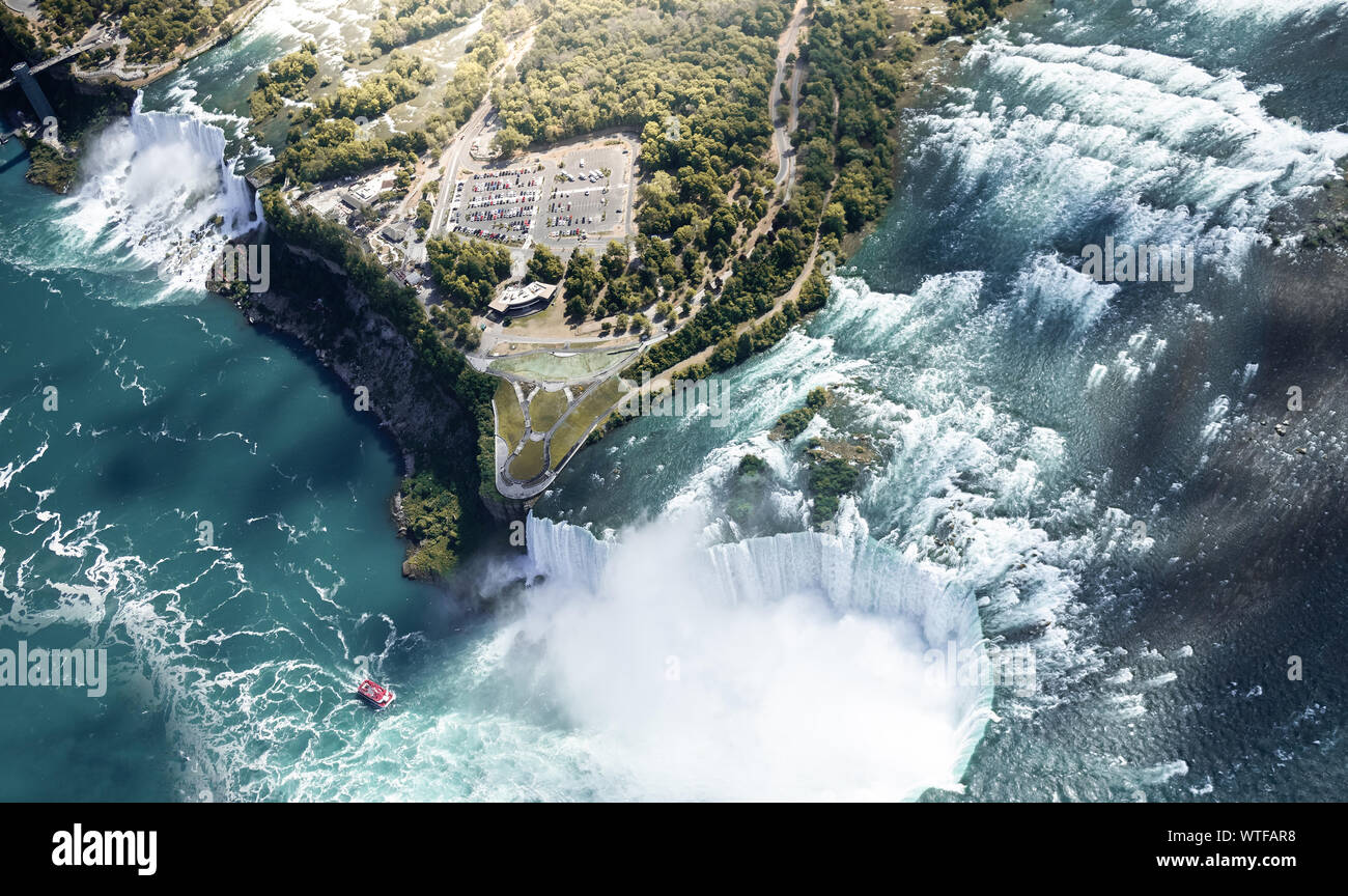 Aerial view of Niagara waterfalls Stock Photo - Alamy