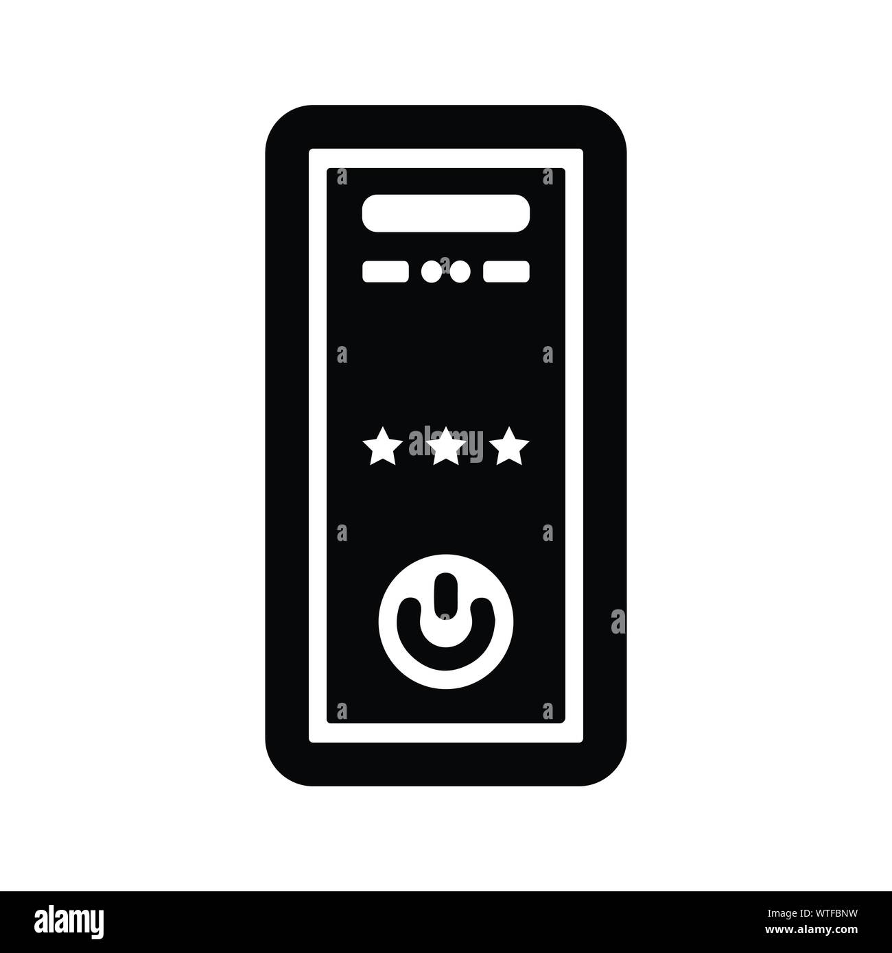 CPU Hardware, Case, PC, Desktop Equipment Icon Stock Vector Image & Art ...