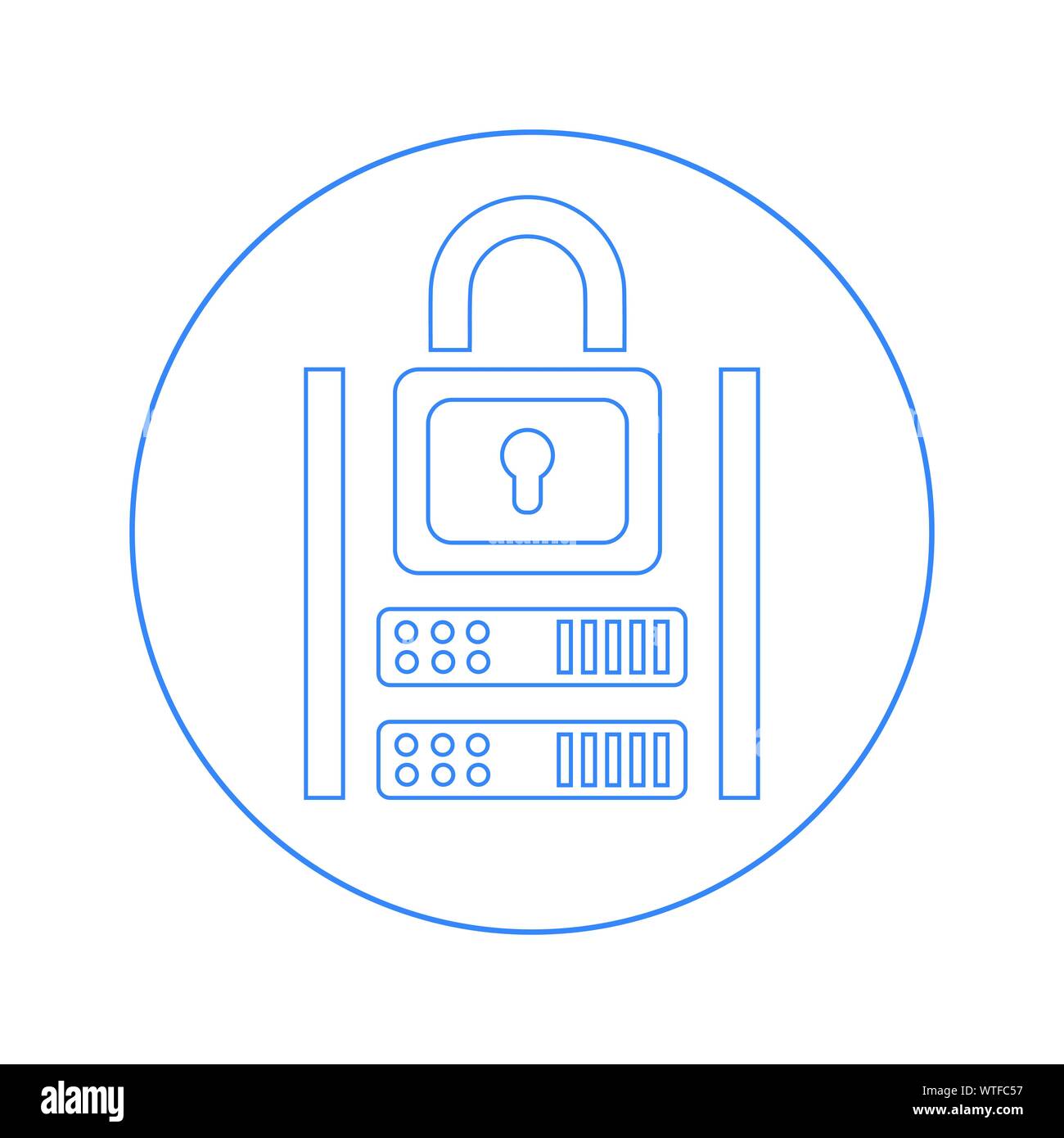Padlock data center Stock Vector Images - Alamy