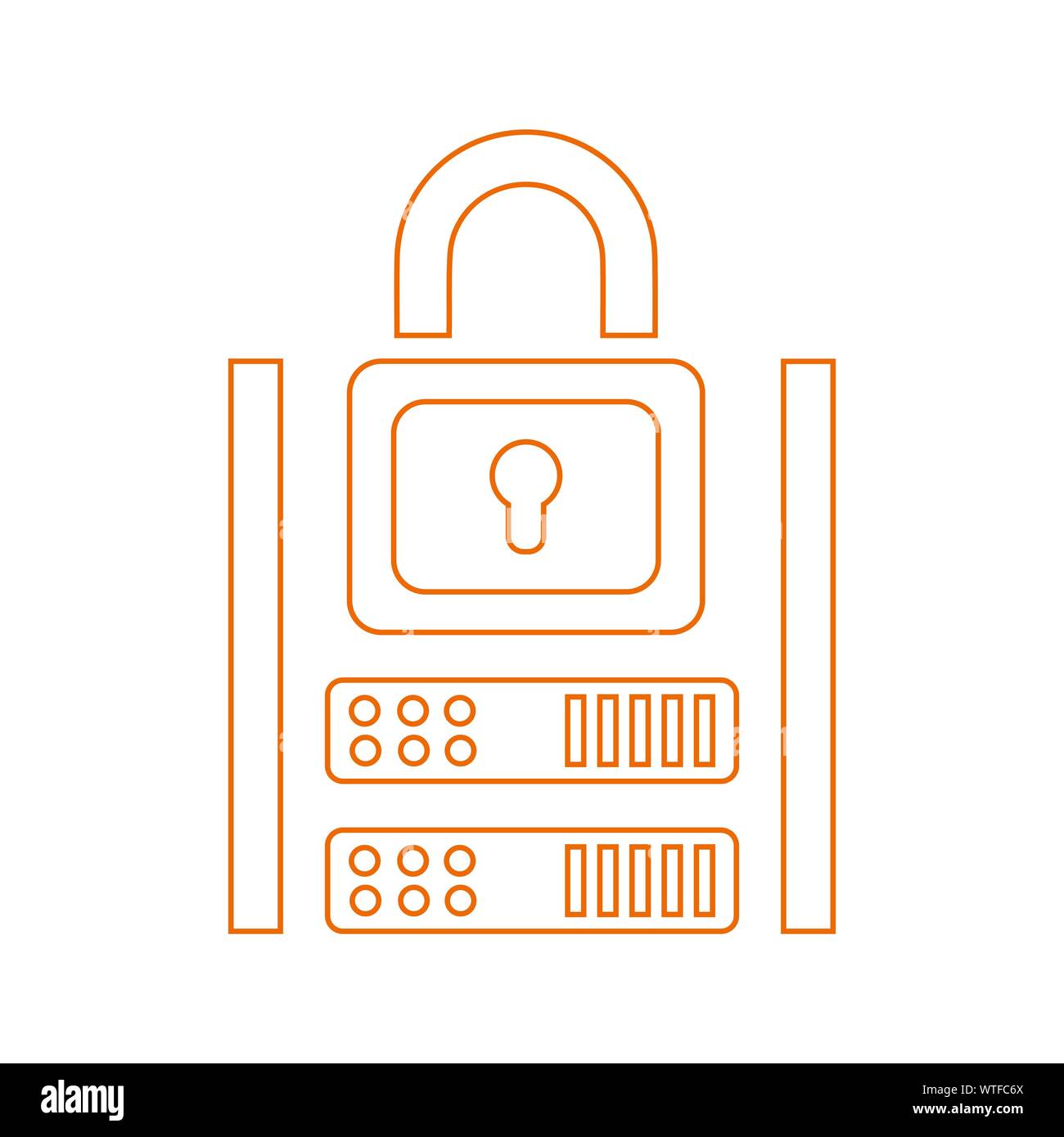 Padlock data center Stock Vector Images - Alamy