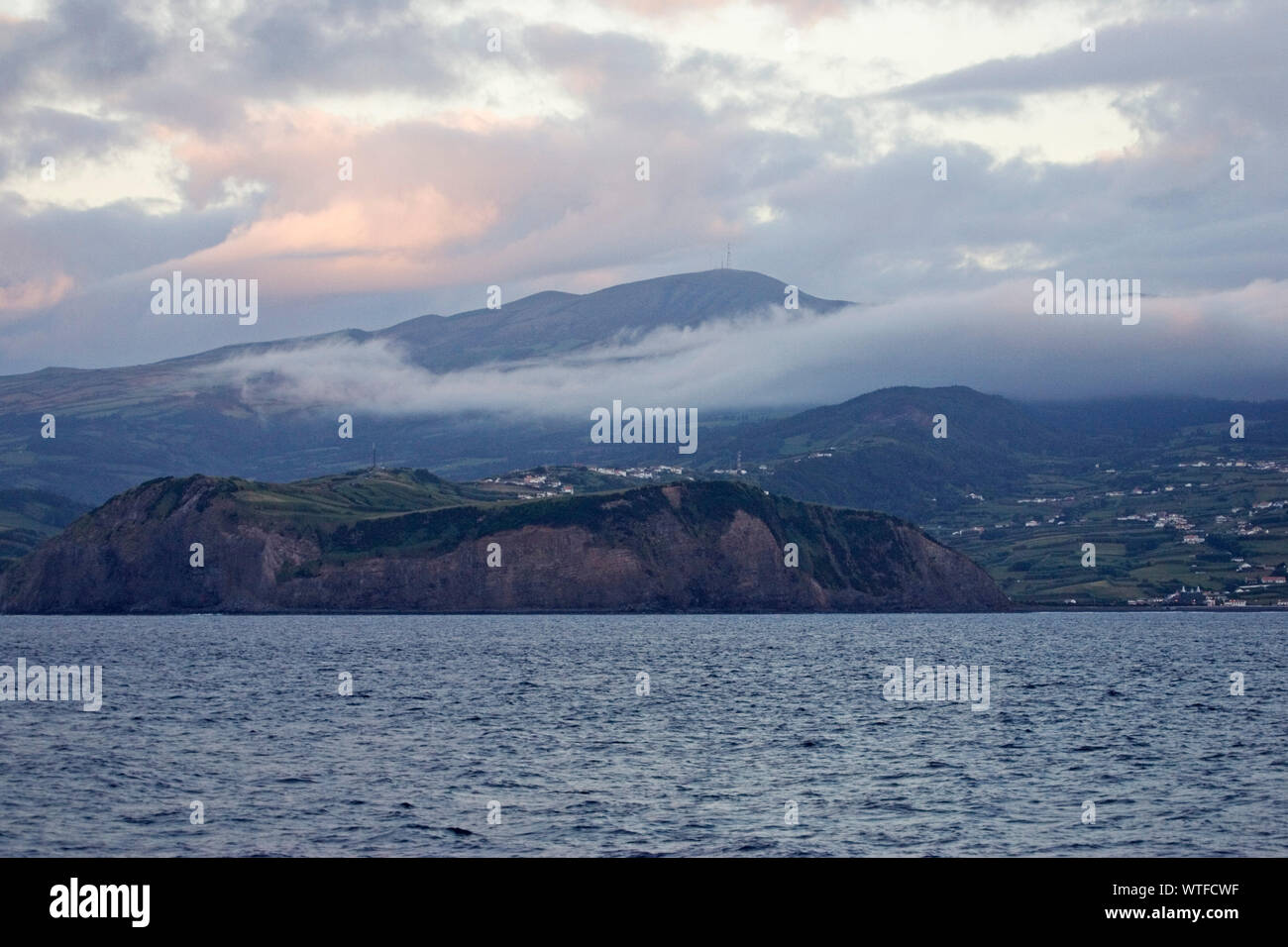 Volcanic mountain of Caldeira Faial Island Azores Portugal Stock Photo ...