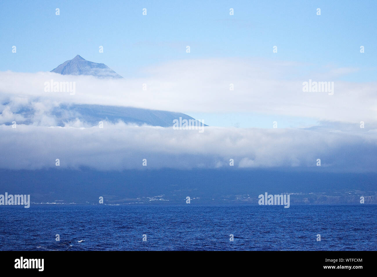 Volcanic mountain of Ponta do Pico Pico Island Azores Portugal Stock ...