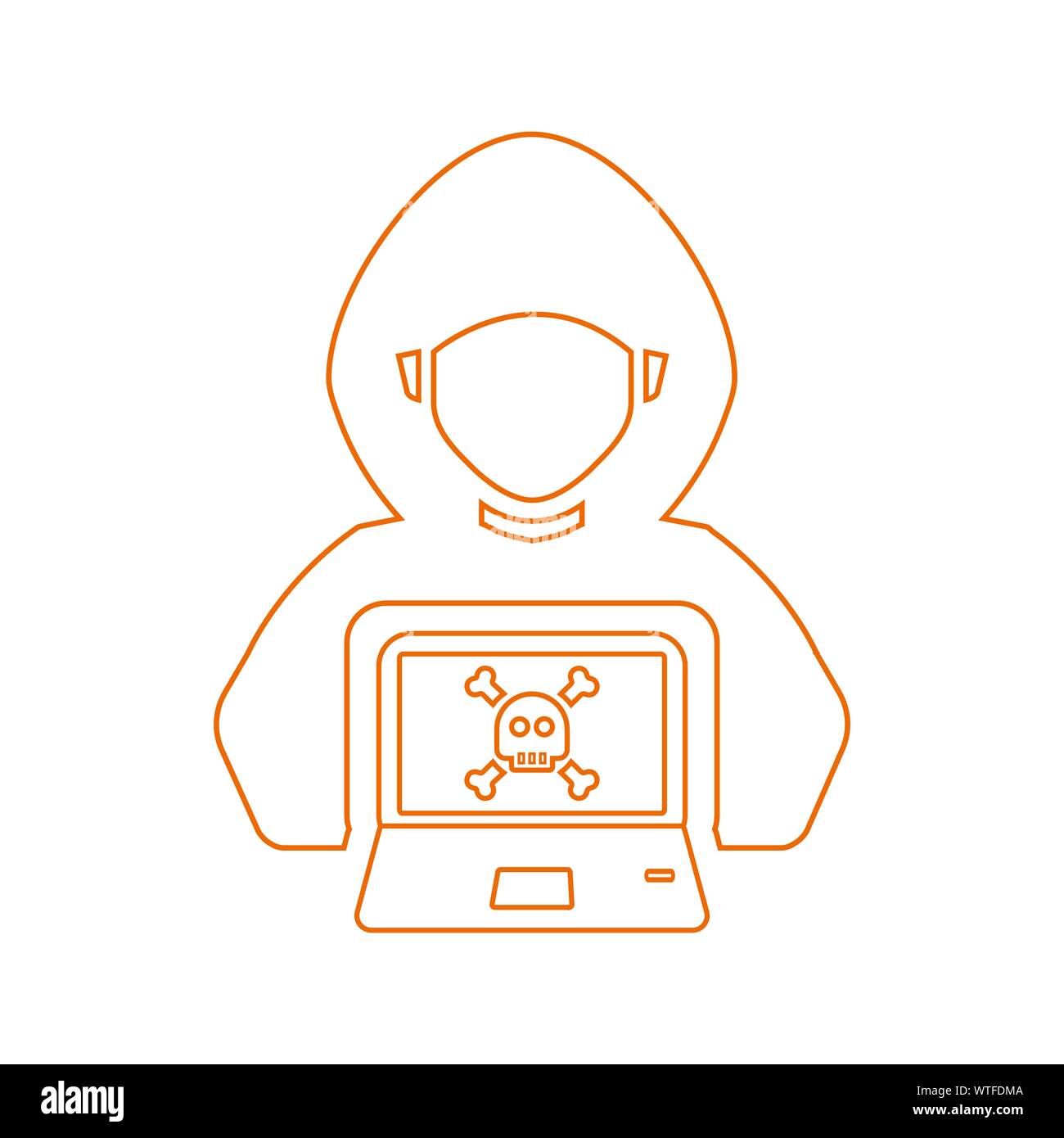 Cyber crime icon outline Stock Vector Images - Alamy
