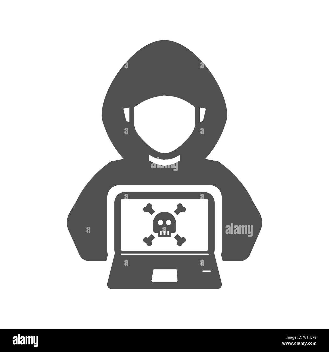 Hacker icon Black and White Stock Photos & Images - Alamy