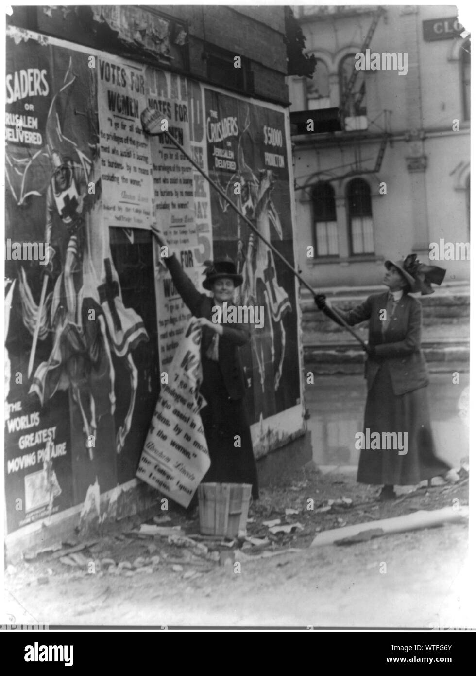 Miss Louise Hall with brush and Miss [i.e. Mrs.] Susan Fitzgerald ...