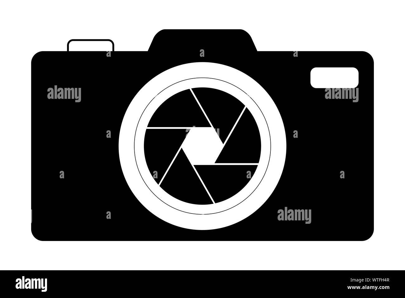 Retro style digital camera icon vector. Black and white. Great for icon ...