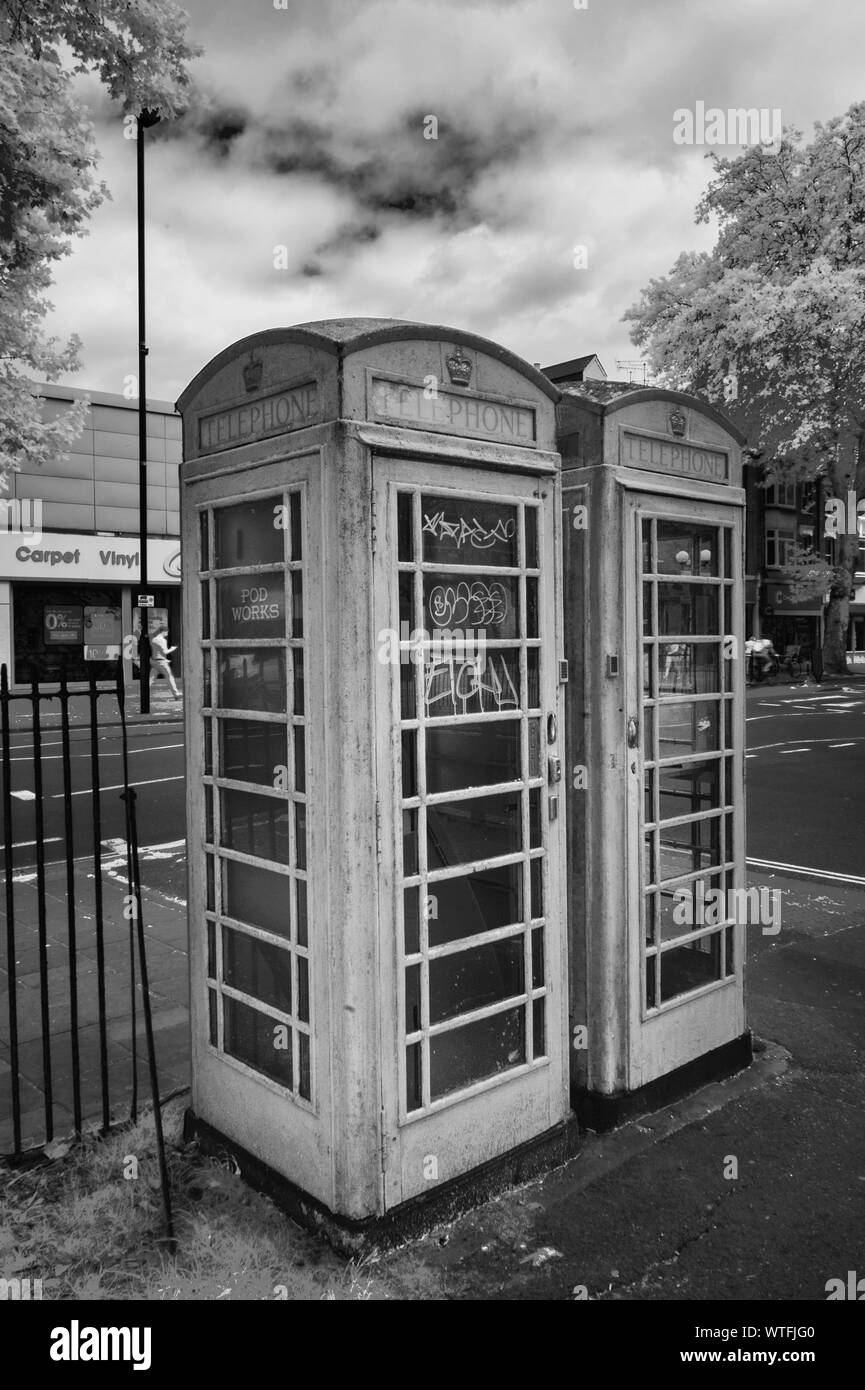 Pair of Telephone Boxes Stock Photo - Alamy