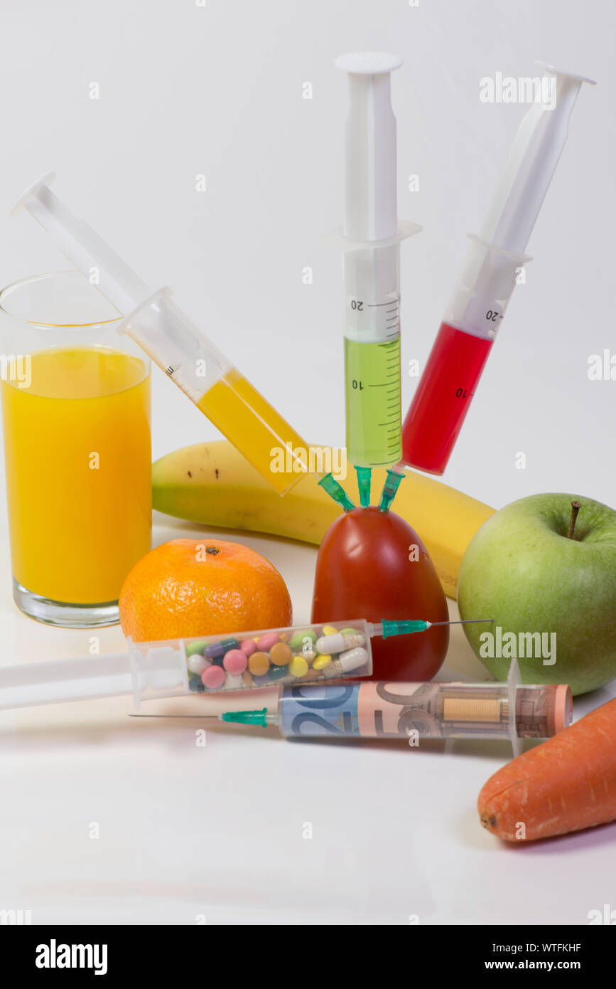 Medical food syringes hi-res stock photography and images - Alamy